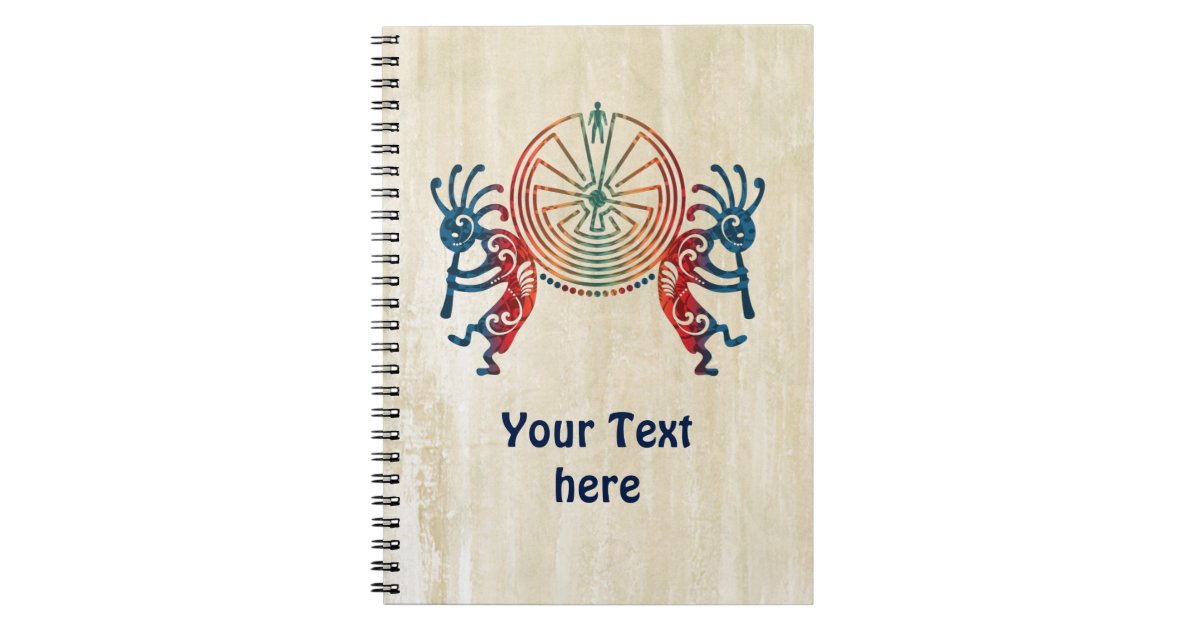 KOKOPELLI / MAN IN THE MAZE + your ideas Notebook | Zazzle