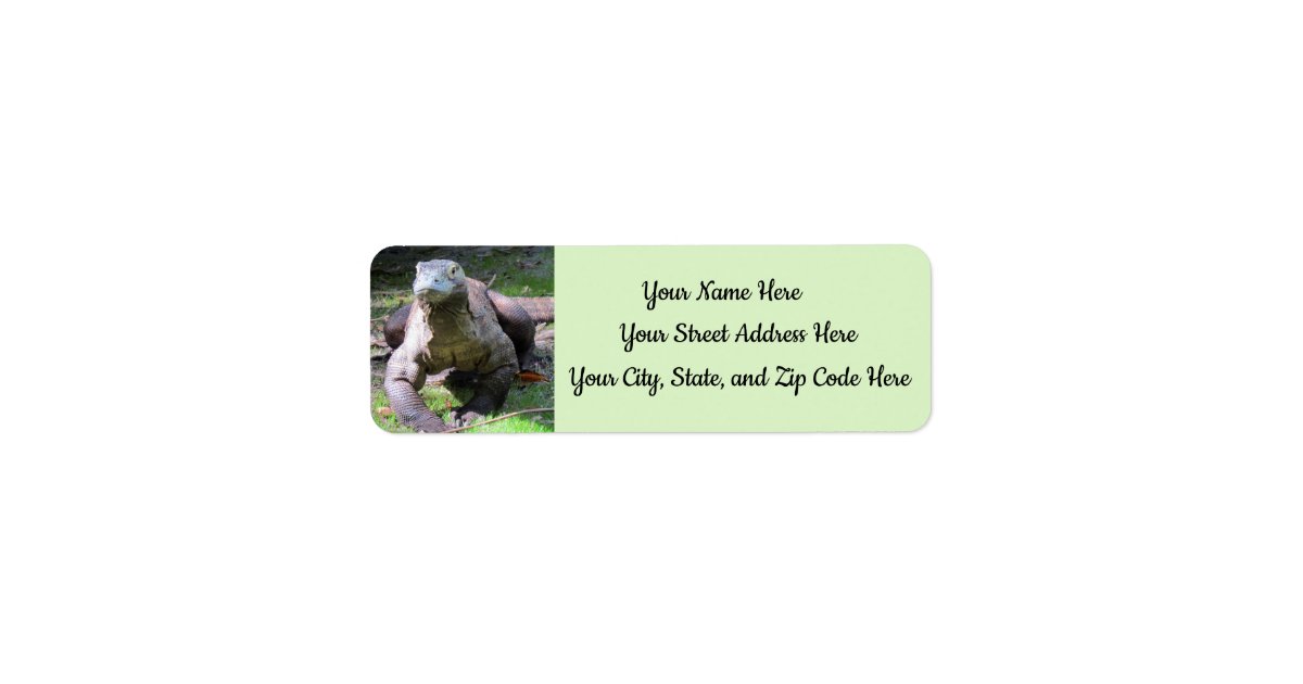 Komodo Dragon Address Labels (T-Fill) | Zazzle