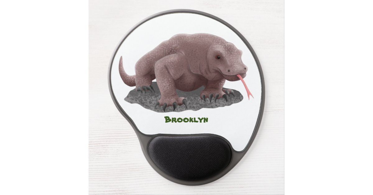 Komodo dragon illustration gel mouse pad | Zazzle