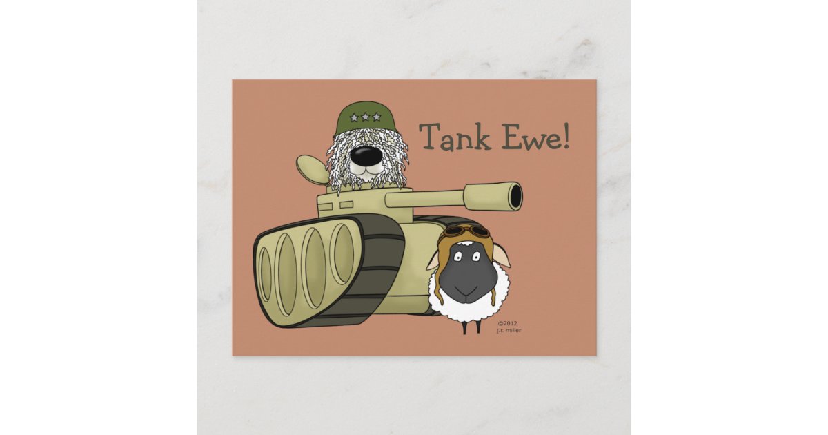 Komondor - Tank Ewe Postcard | Zazzle