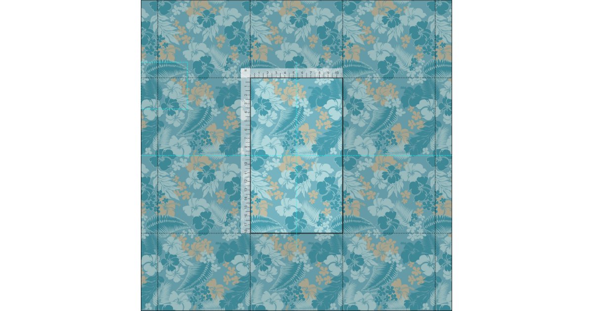 Kona Bay Hawaiian Hibiscus Fabric | Zazzle