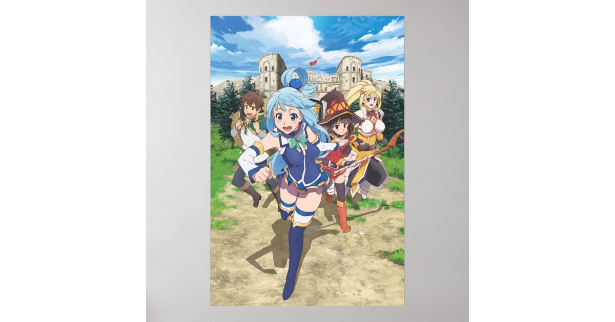Konosuba Aqua Megumin Darkness Kazuma Poster | Zazzle