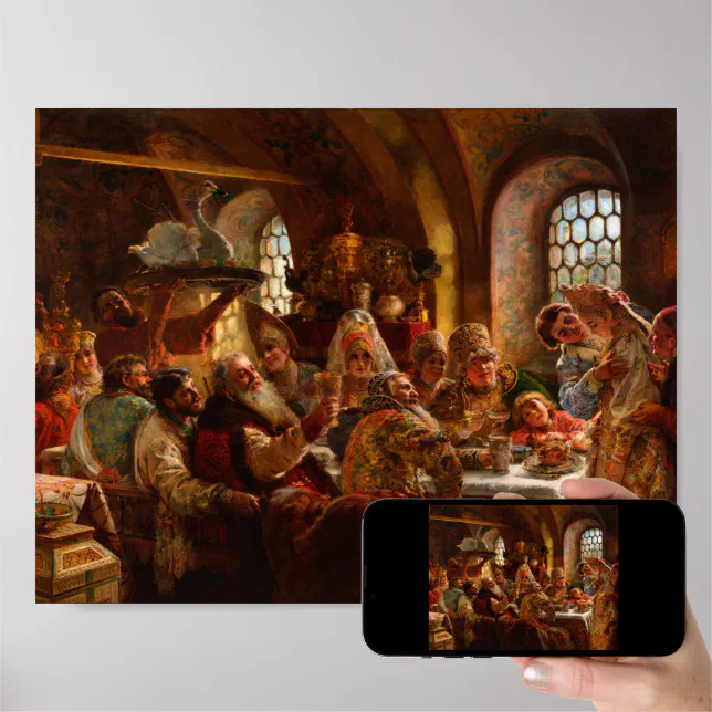 Konstantin Makovsky - A Boyar Wedding Feast Poster | Zazzle