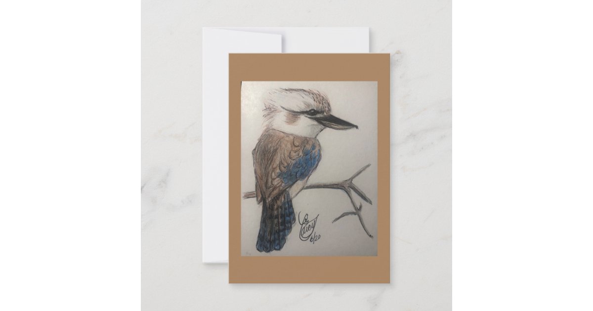 Kookaburra, aussie bird, Australia, laughing bird Thank You Card | Zazzle