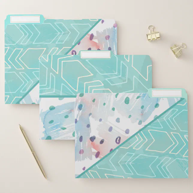 Kooky Modern Cuteness File Folder | Zazzle