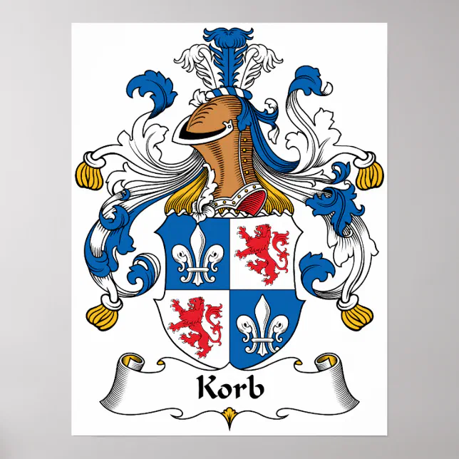 Korb Family Crest Poster | Zazzle