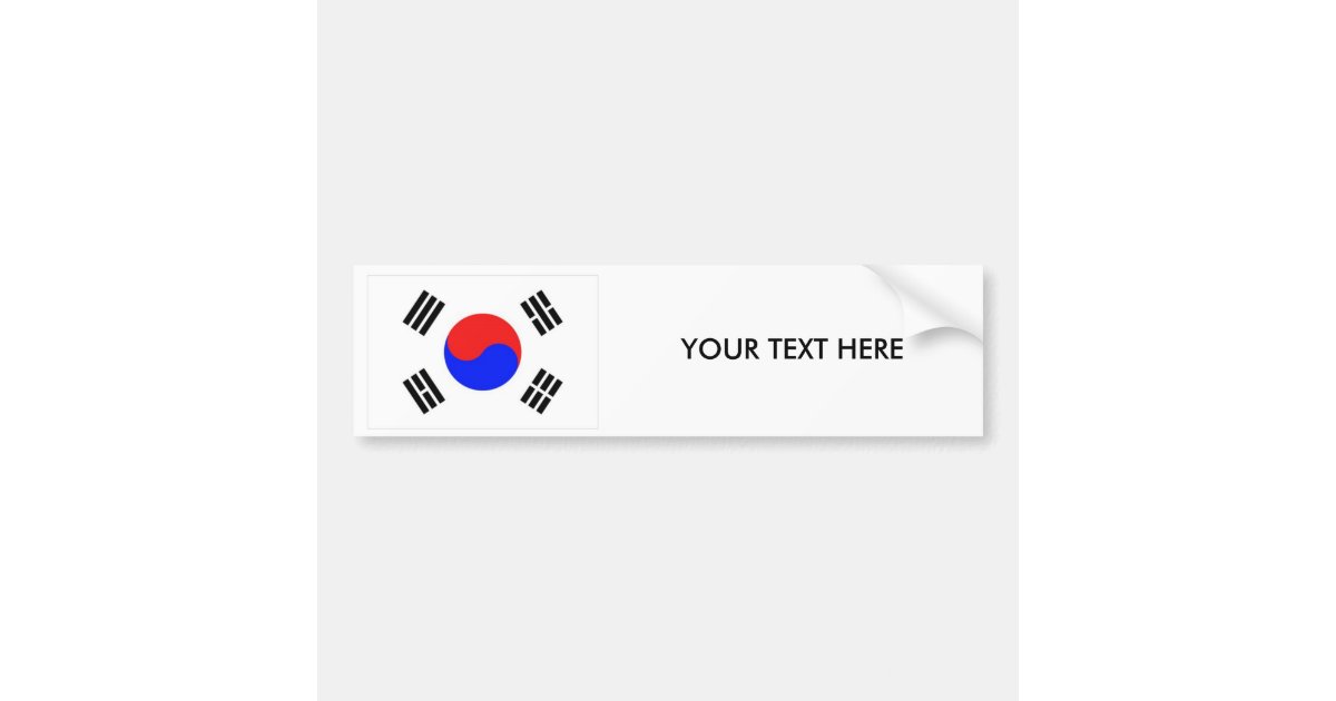 KOREA FLAG Bumper Sticker | Zazzle