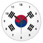 South Korean Flag Square Wall Clock | Zazzle.com