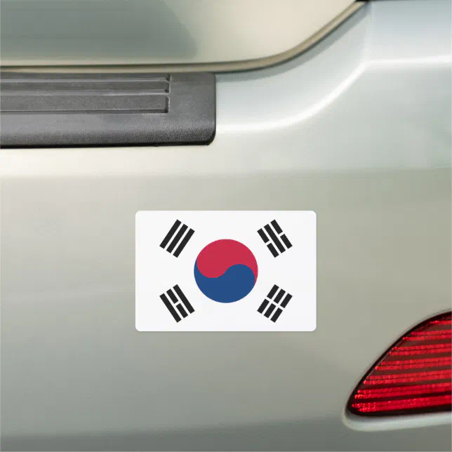 Korean flag of South Korea custom flexible Car Magnet | Zazzle