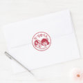 Korean Popular school Red Stamp Good Job Classic Round Sticker | Zazzle