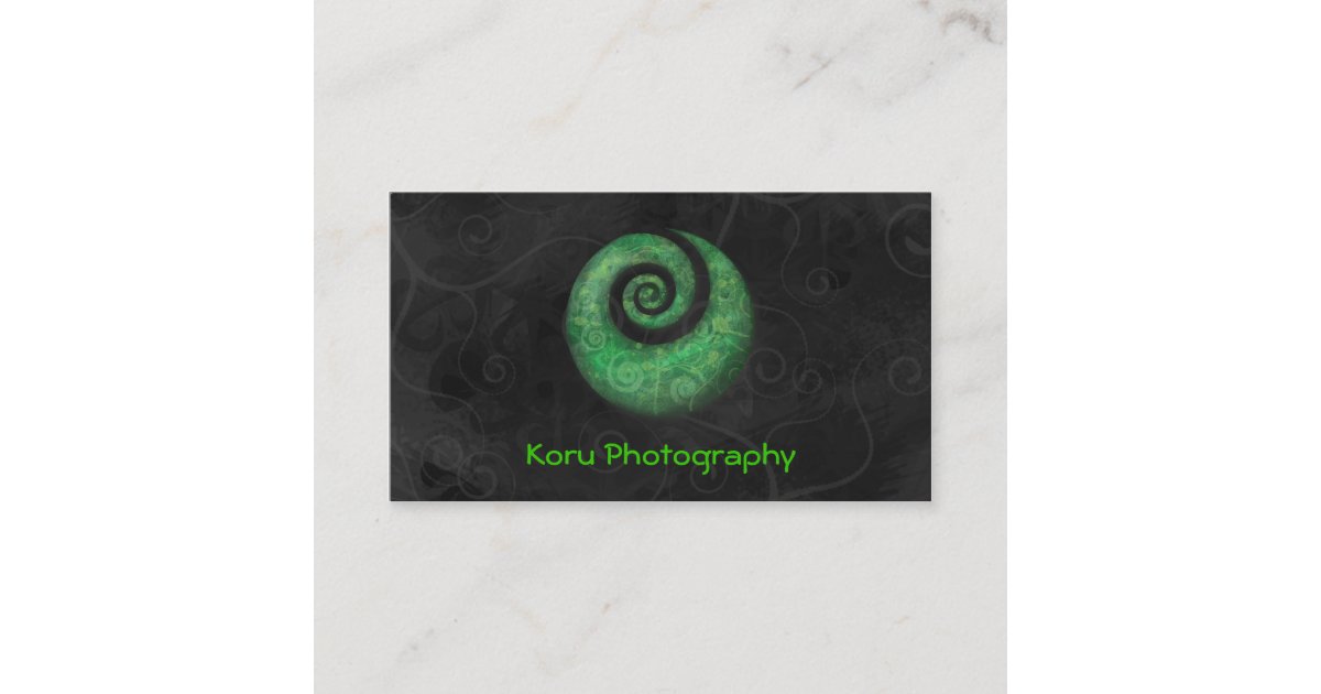 Koru Photography Business Card | Zazzle