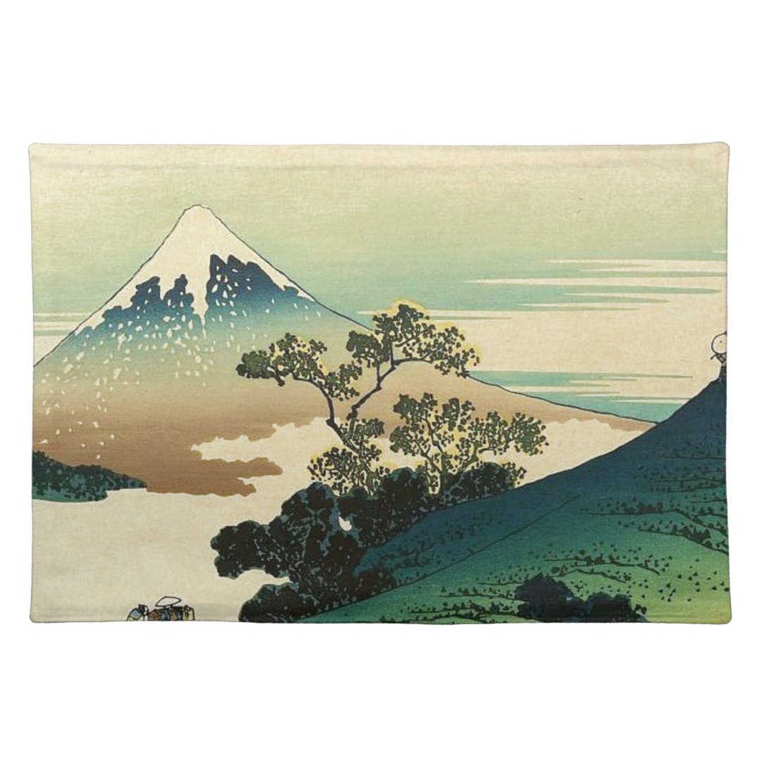Koshu Inume Toge - Katsushika Hokusai Ukiyo-e Art Cloth Placemat | Zazzle