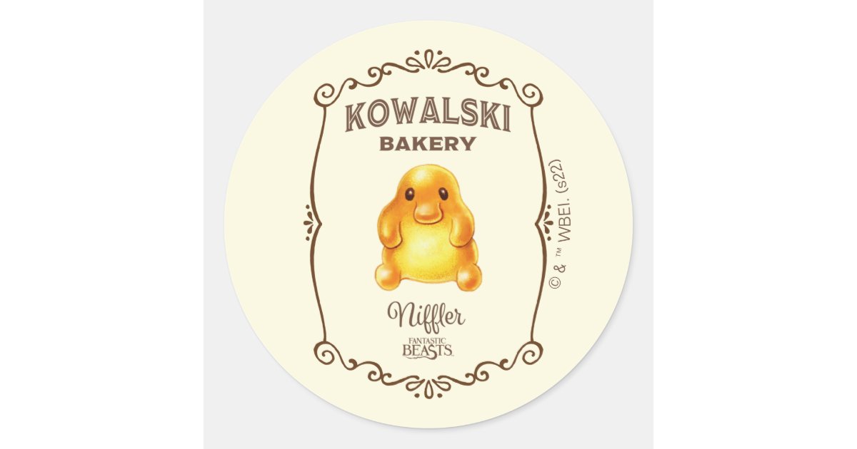 Kowalski Bakery - Niffler Classic Round Sticker | Zazzle