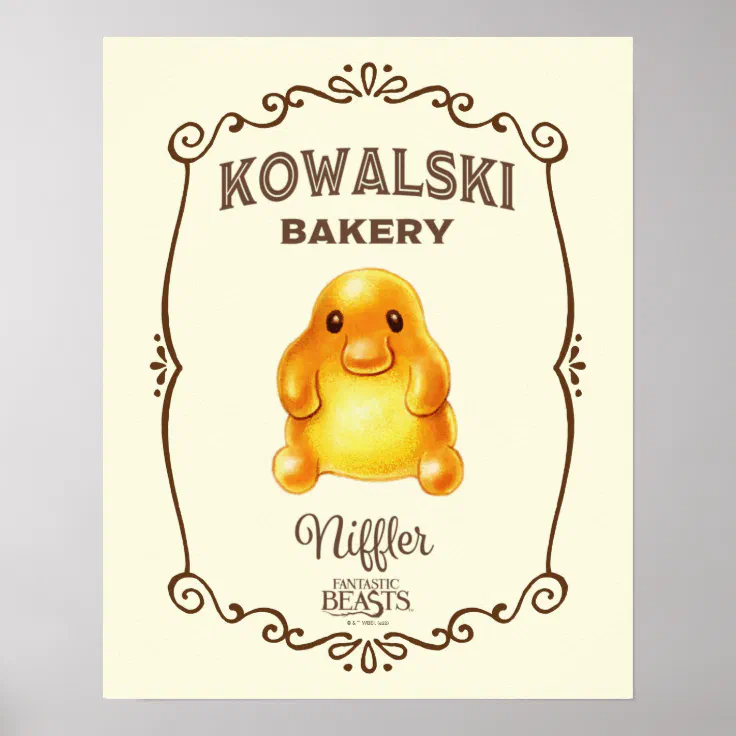 Kowalski Bakery - Niffler Poster | Zazzle
