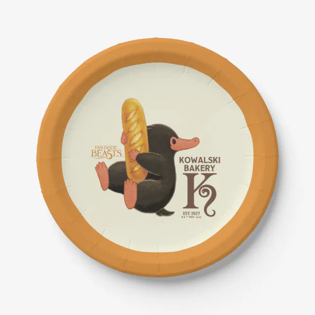 Kowalski Bakery - Niffler With Bread Paper Plates | Zazzle