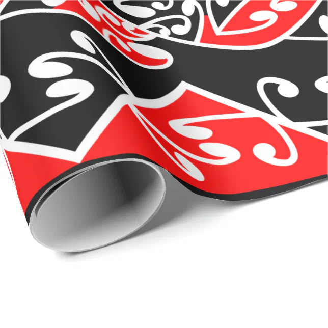 Kowhaiwhai Traditional Maori Koru Pattern Wrapping Paper | Zazzle