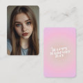 Kpop Idol Birthday Fancafe Style Photocard Custom Business Card | Zazzle