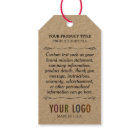 Kraft Custom Printed Retail Hang Tags with String | Zazzle