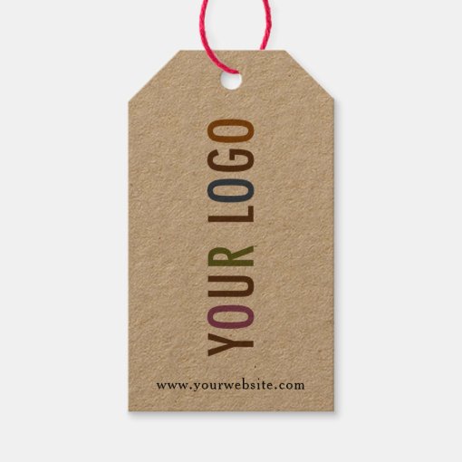 Kraft Custom Printed Retail Hang Tags with String | Zazzle