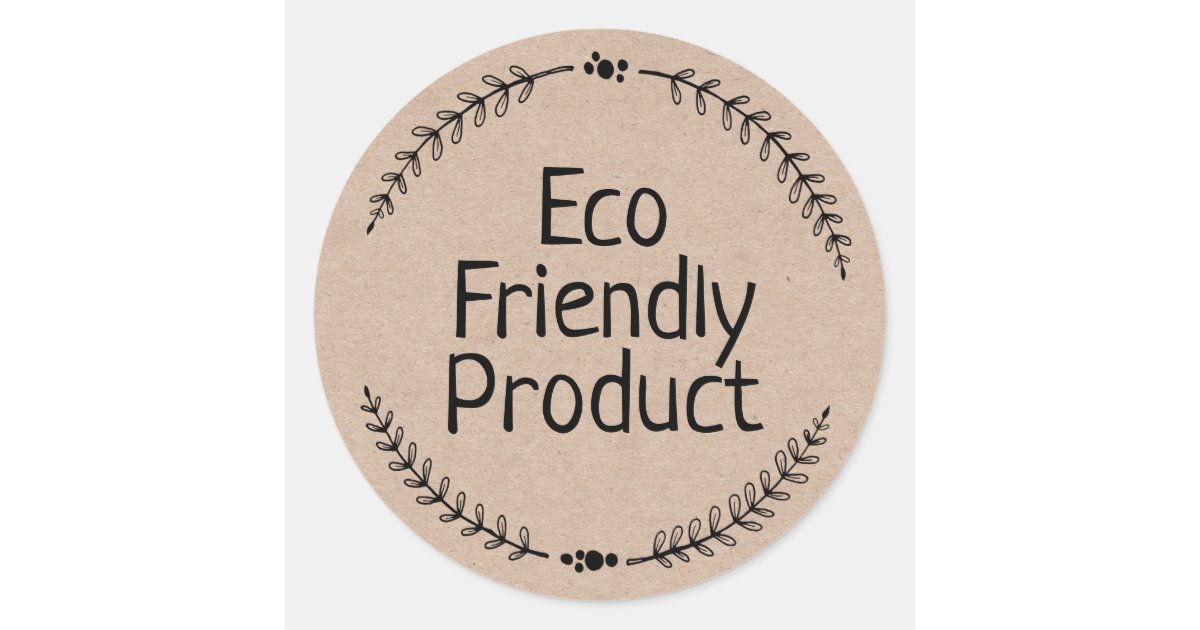 Kraft Eco Friendly Product Classic Round Sticker | Zazzle