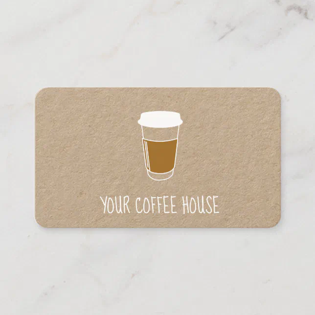 Kraft Editable Coffee Stamp loyalty card | Zazzle