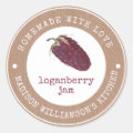 kraft Homemade with Love | Loganberry Jam Label | Zazzle