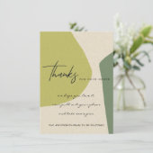 KRAFT LIME GREEN ABSTRACT CORPORATE BUSINESS LOGO THANK YOU CARD | Zazzle