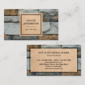 Kraft Masonry Construction Stone Wall Stoneworks Business Card | Zazzle