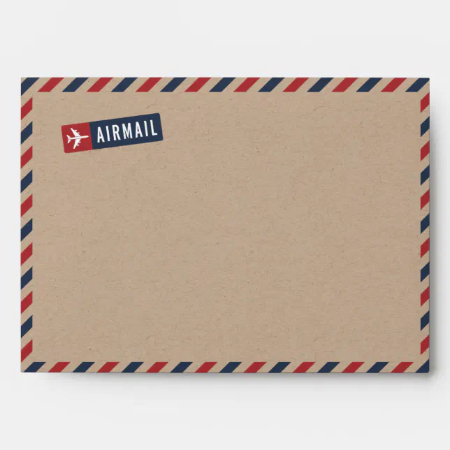 Kraft Paper Airmail Envelope | Zazzle