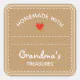 Kraft Paper Brown Jar Labels Blank Textbox Heart | Zazzle