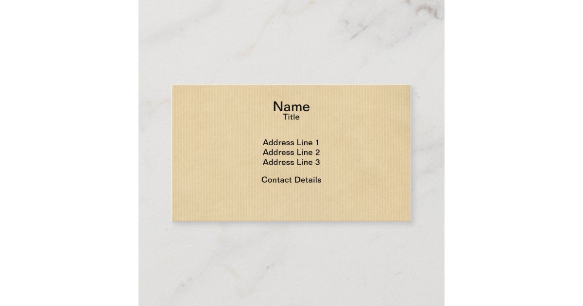 Kraft Paper Business Card | Zazzle