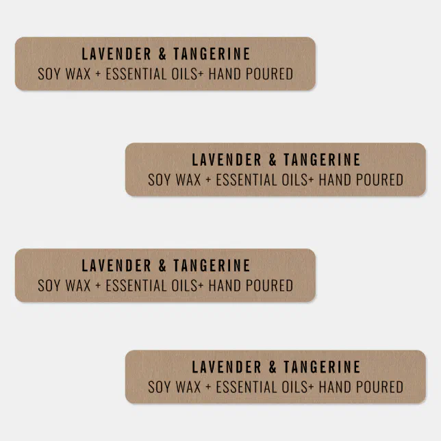 Kraft Paper Candle Tamper-proof Seal Labels | Zazzle