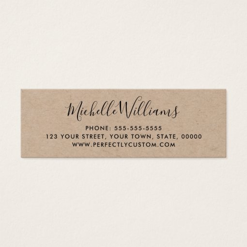 Kraft paper custom logo elegant script | Zazzle