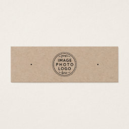 Kraft paper custom logo stud earring display card | Zazzle