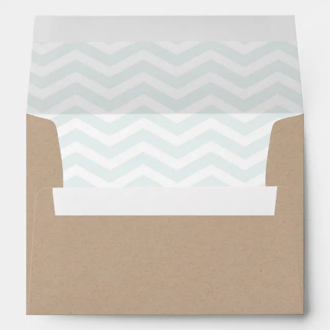 Kraft Paper Envelope Chevron inside | Zazzle