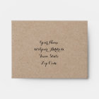 Kraft Paper Look Rustic Wedding RSVP Envelopes | Zazzle