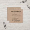 Kraft Paper | Social Media Icons Custom Logo Busi Square Business Card ...