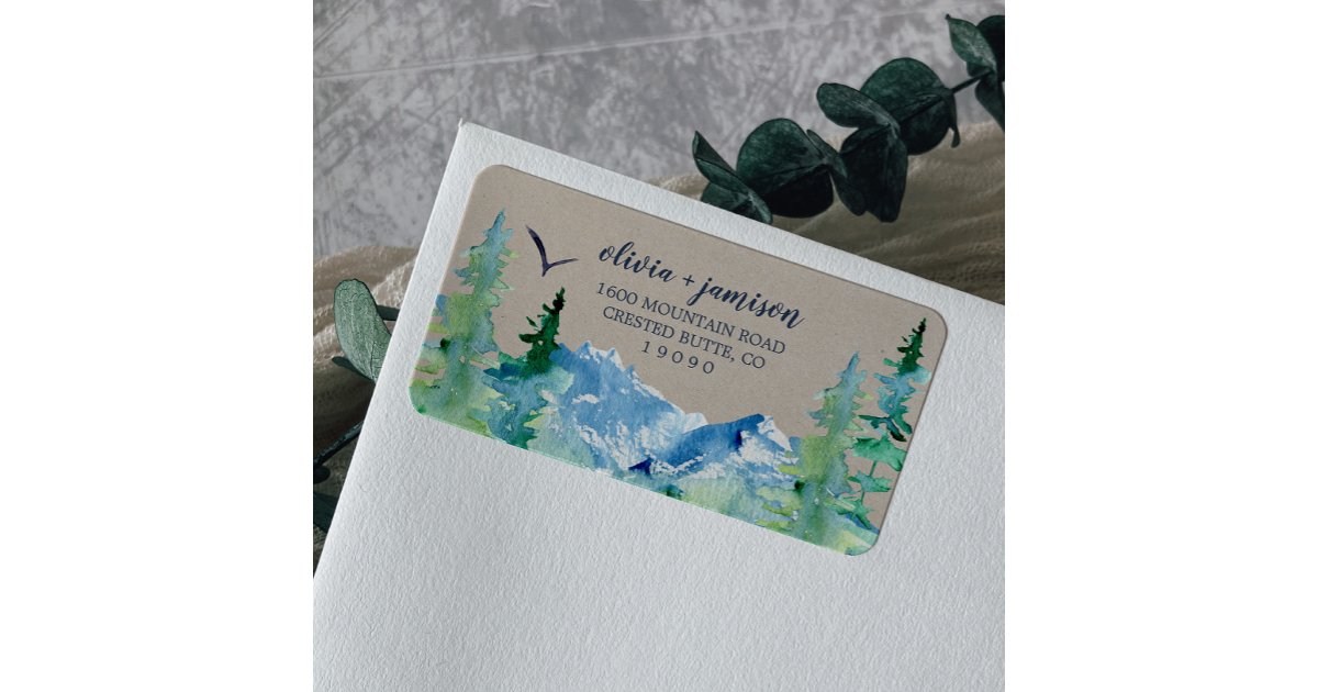 Kraft Rocky Mountain Return Address Label | Zazzle