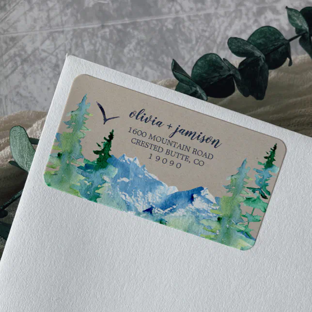 Kraft Rocky Mountain Return Address Label | Zazzle