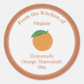 Kraft & Rustic Orange Marmalade Label Sticker | Zazzle