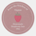 Kraft & Rustic Raspberry Jam Label Sticker | Zazzle