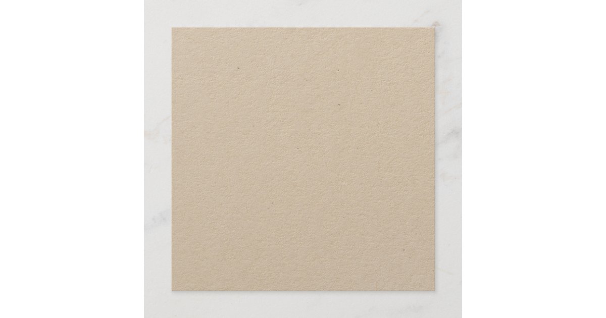 Kraft Square Menu Card | Zazzle