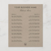 Kraft Style Elegant Restaurant Takeout Menu & Logo Flyer | Zazzle