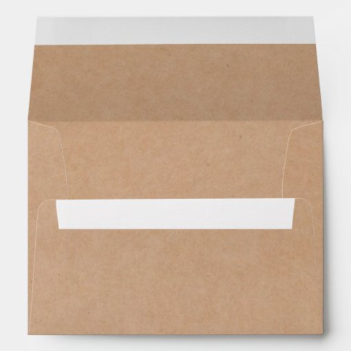 Kraft Style Rustic Modern Minimalist Simple 5x7 Envelope | Zazzle