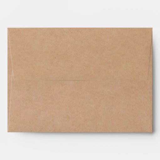 Kraft Style Rustic Modern Minimalist Simple 5x7 Envelope | Zazzle