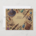 KRAFT Wizard Theme Party Magical Vintage Wands Invitation | Zazzle