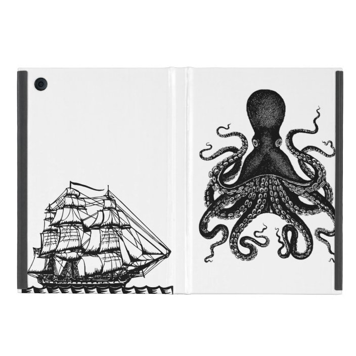 Kraken vs Pirate Ship ipad Case Steampunk love | Zazzle.com