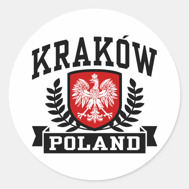 Krakow Poland Classic Round Sticker | Zazzle