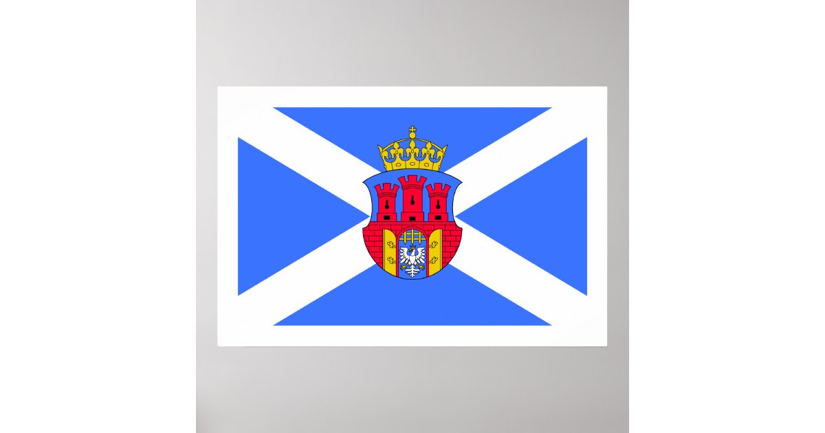 Krakow, Poland flag Poster | Zazzle
