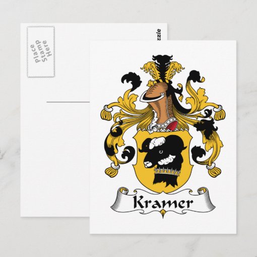 Kramer Family Crest Postcard | Zazzle